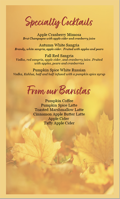 Seasonal Specials – Benedict's Eggs and More, Benedict's La Strata